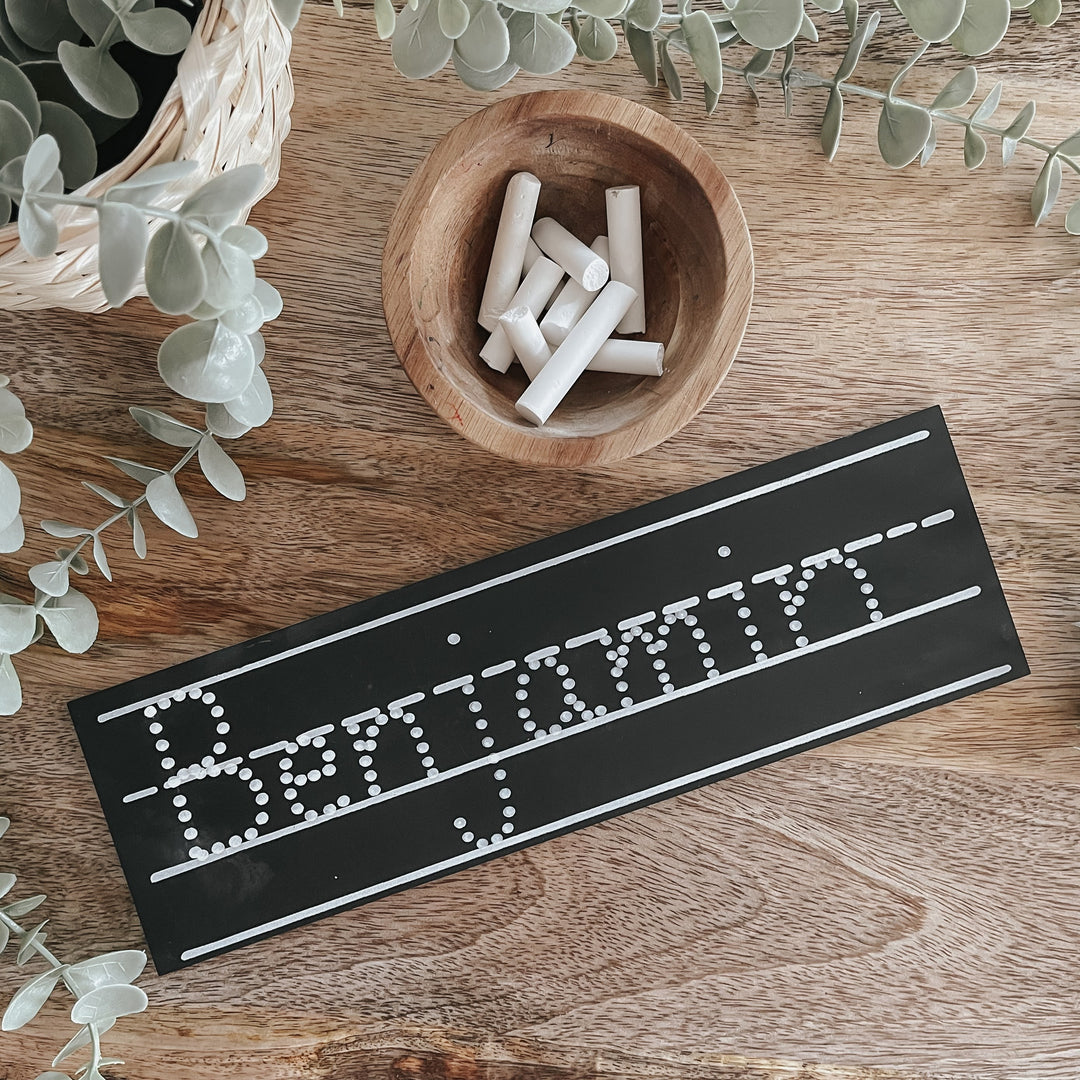 The Name Tag Trace-n-Erase Chalkboard® (Black) – Chalk Full of Design