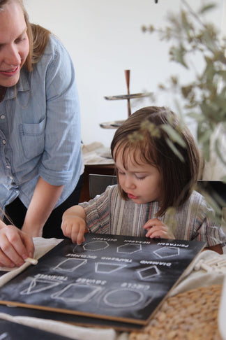 Traceable Shapes Trace-n-Erase Chalkboard® – Chalk Full of Design